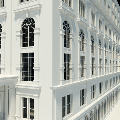 3d facade building model