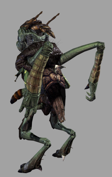 3d grasshopper character next-gen model