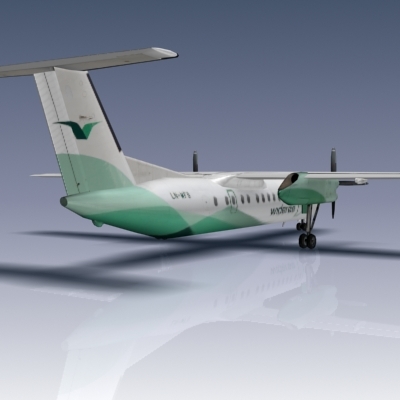 3d q300 bombardier airliner model
