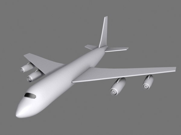 low-poly passenger jet airliner 3d 3ds