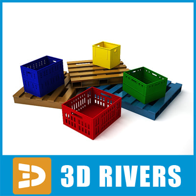 3ds max pallets boxes