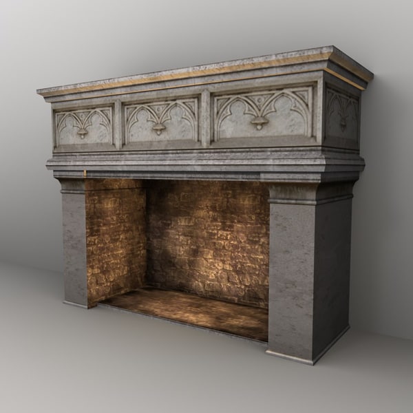 3D medieval castle fireplace - TurboSquid 1206032