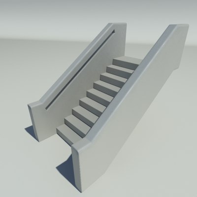 maya simple solid stair