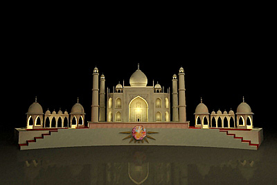 3d stage tajmahal