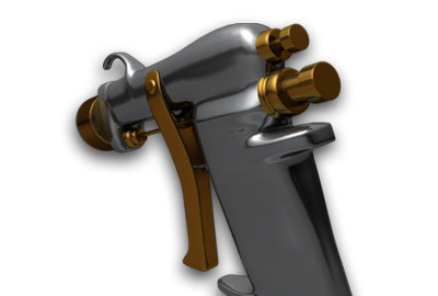 3d model paint spray gun