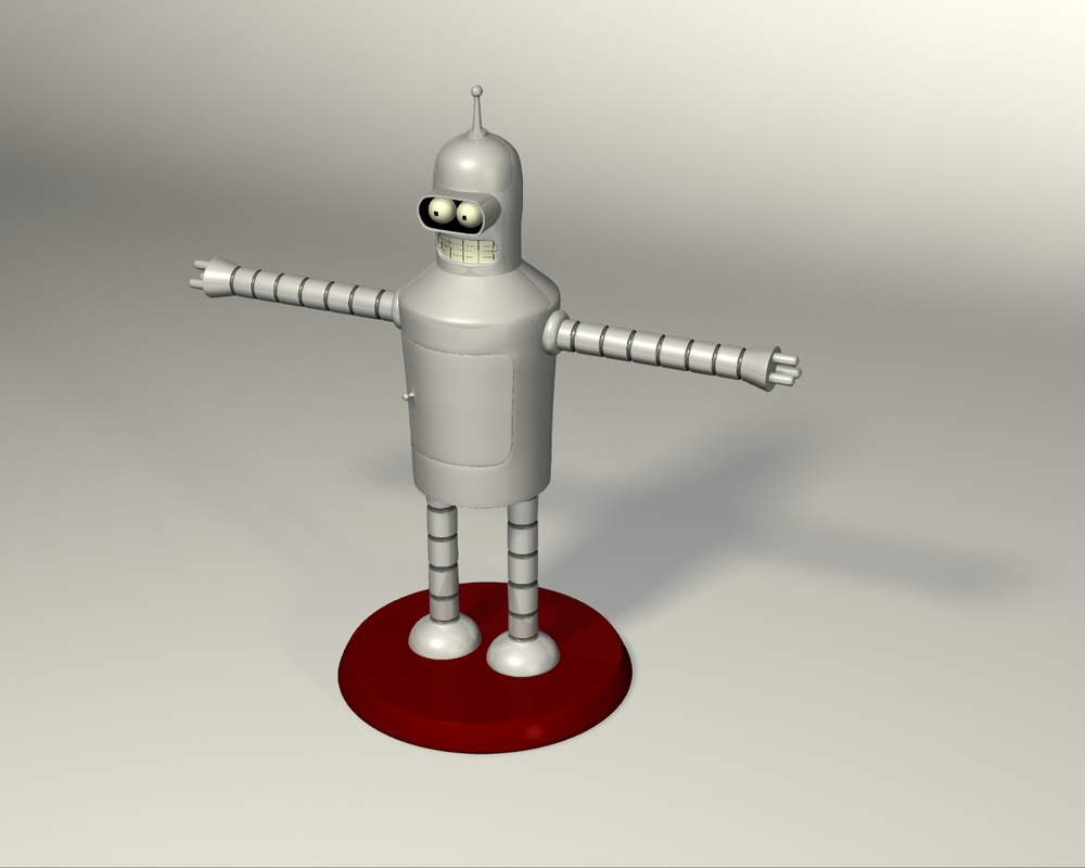 3d bender futurama model