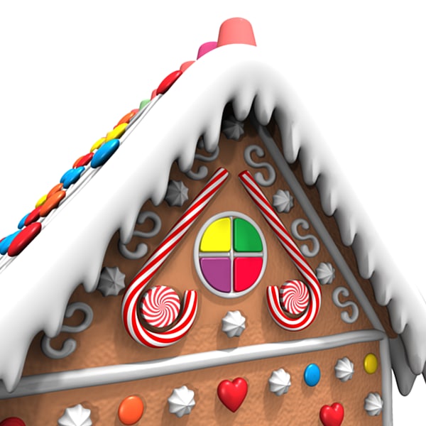 3d model of ginger bread house