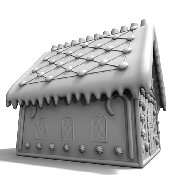 3d model of ginger bread house