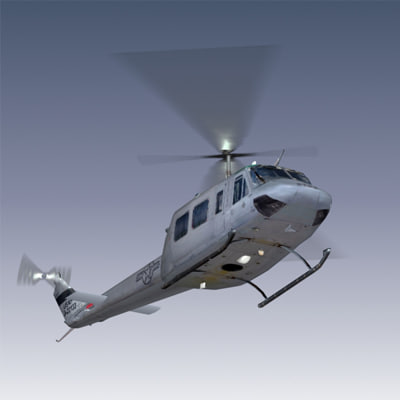3d usaf th-1h helicopter model