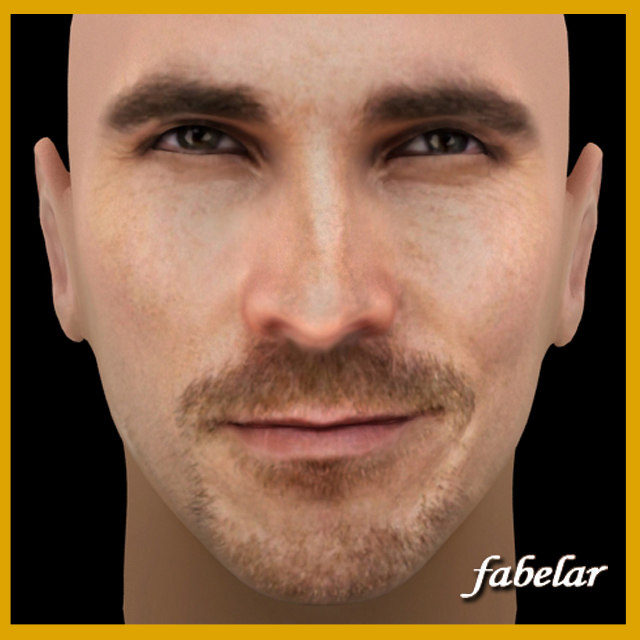 christian bale head 3d model