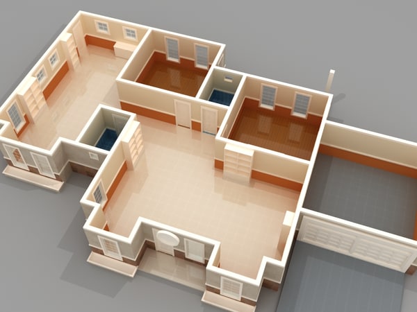3d interior model
