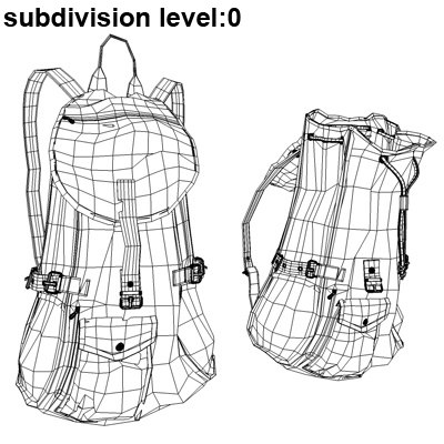 pack backpack 3d max