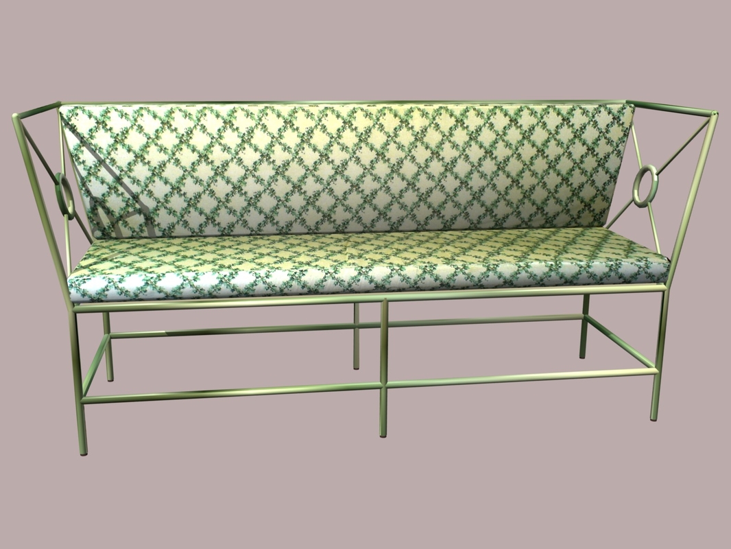 3d wrought iron sofa