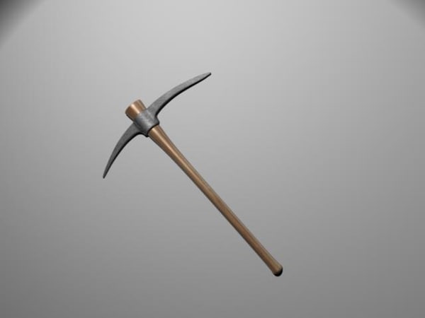 3d pickaxe model