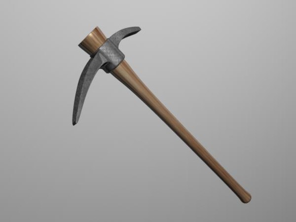free minecraft pickaxe 3d model