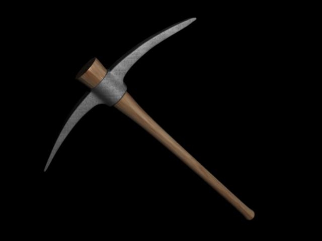 3d pickaxe model