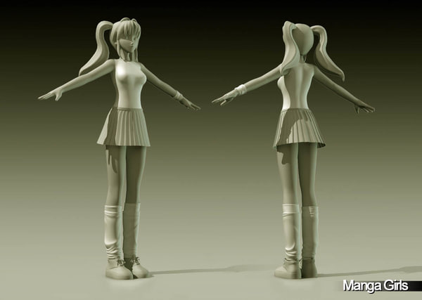 Maya Anime Models | TurboSquid