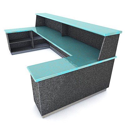 3d airport reception desk model