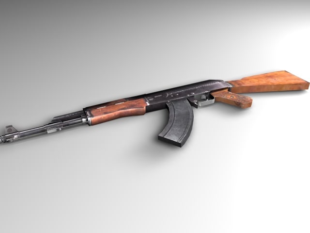 kalashnikov rifle 3d model