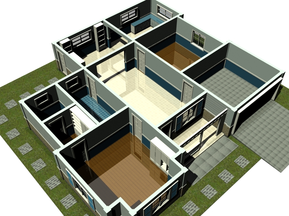 house 3d 3ds