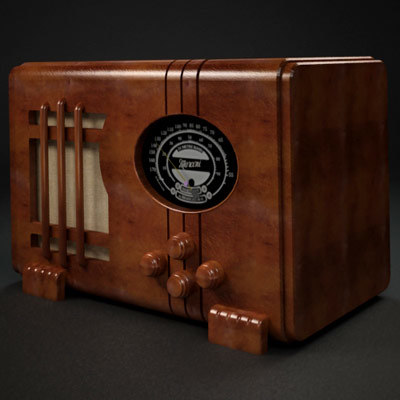 old radio 3d model