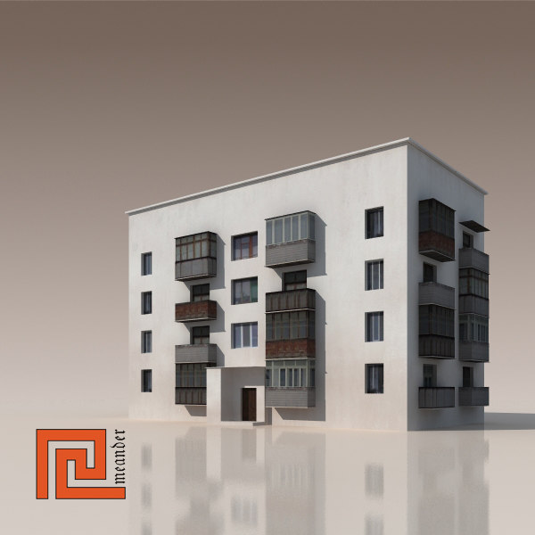 3ds max building modelled