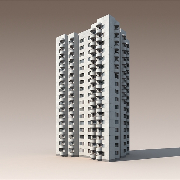 high-rise building 3d 3ds