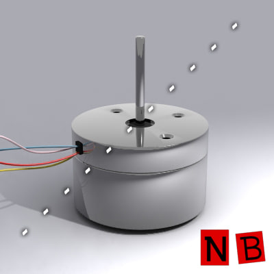 dc electric motor 3d model