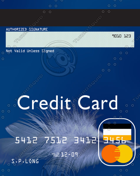 3d universal credit card model