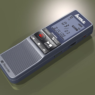 digital voice recorder 3d model
