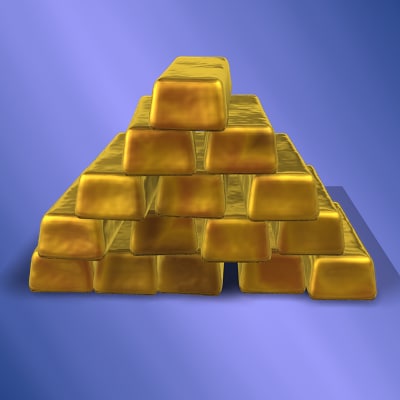 gold pile materials 3d max