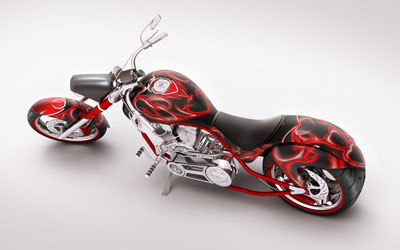 custom chopper 3d model