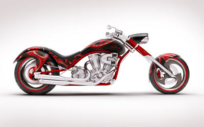 custom chopper 3d model