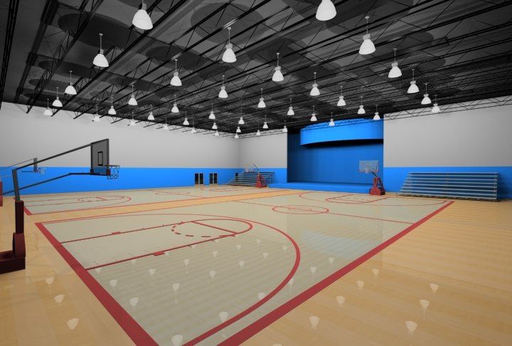 3d gym scene