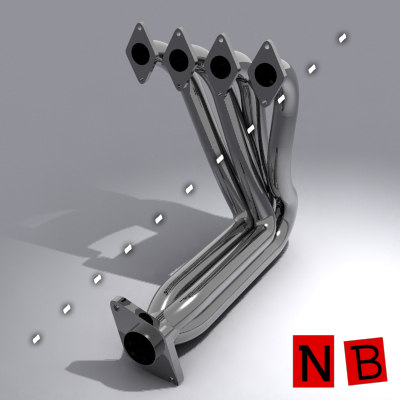 3d car exhaust branch