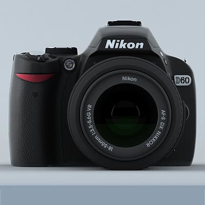 nikon d60 dslr 3d model
