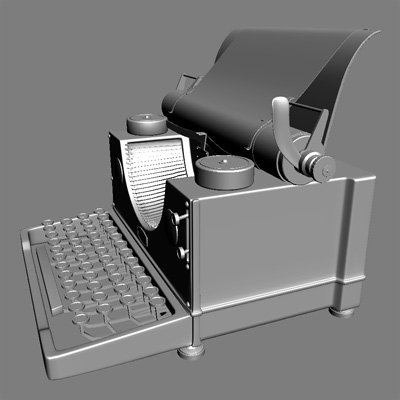 classic typewriter 3d model