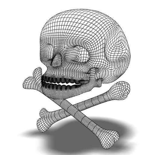3d cartoon skull model