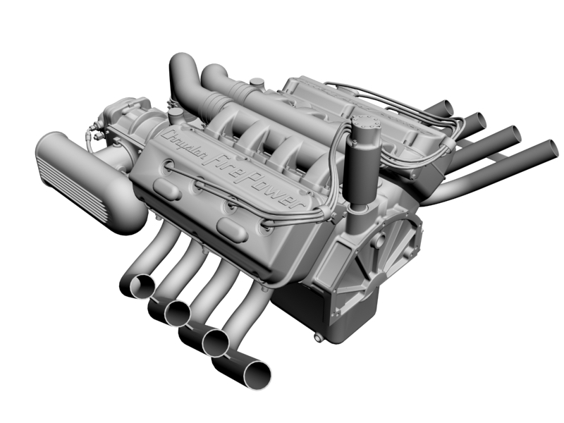 chrysler hemi potvin engine v8 3d 3ds