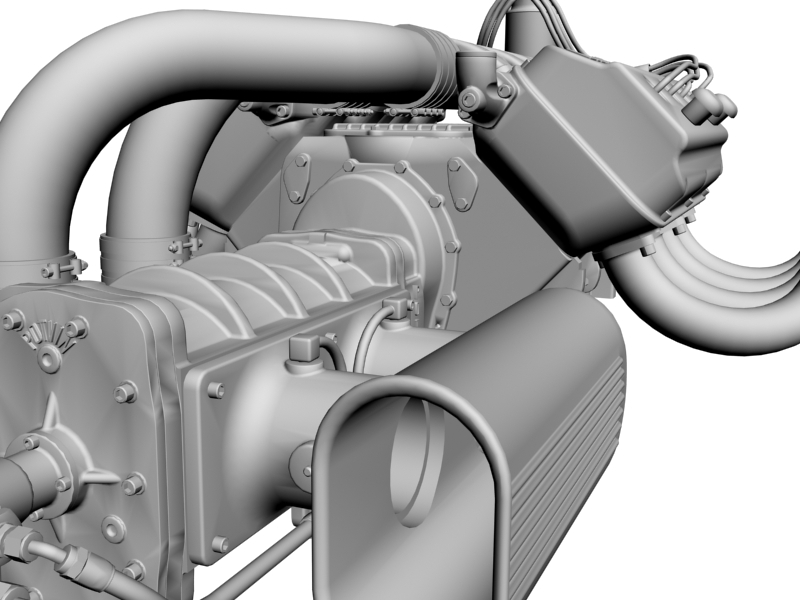 chrysler hemi potvin engine v8 3d 3ds