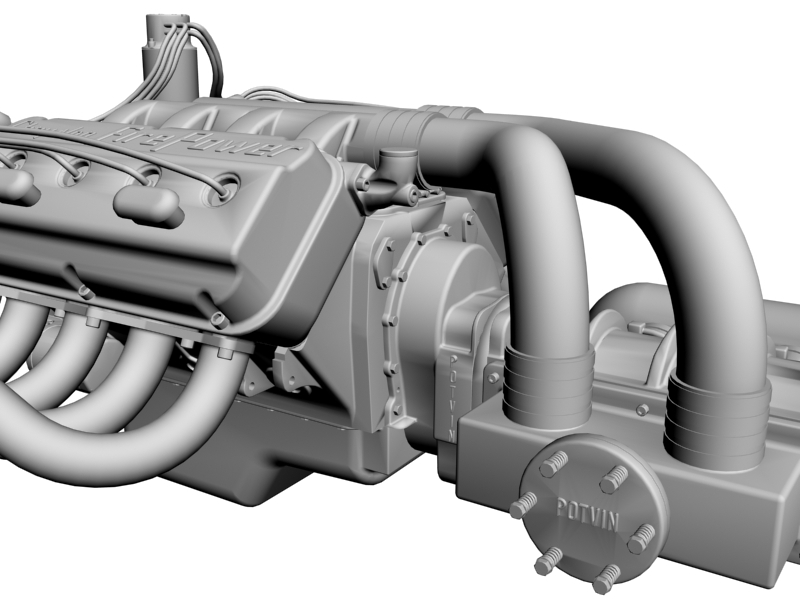 chrysler hemi potvin engine v8 3d 3ds