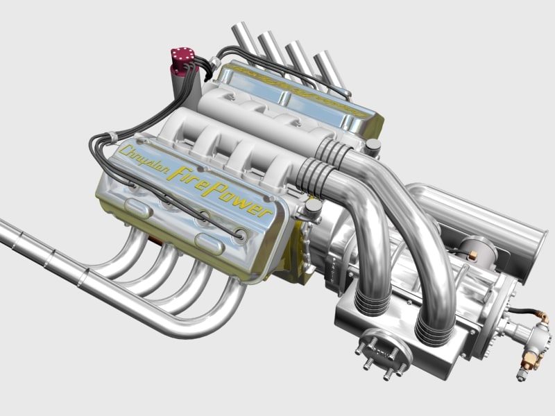 modelo 3d Motor Chrysler Hemi Potvin - TurboSquid 441456