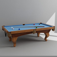 pool table scene 3d model