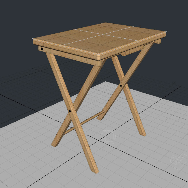 folding table 3d model