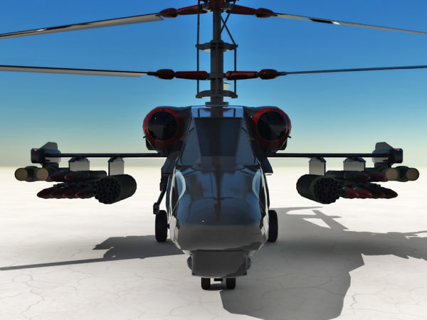 3d helicopters ka-50 black model