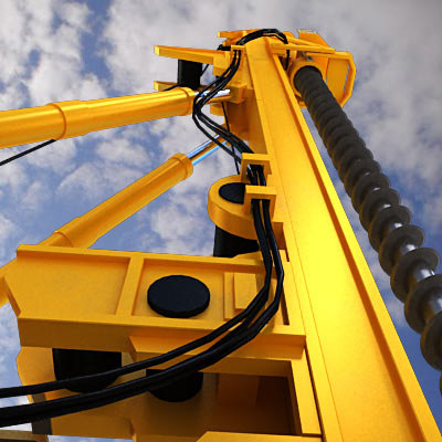 boring machine 3d model