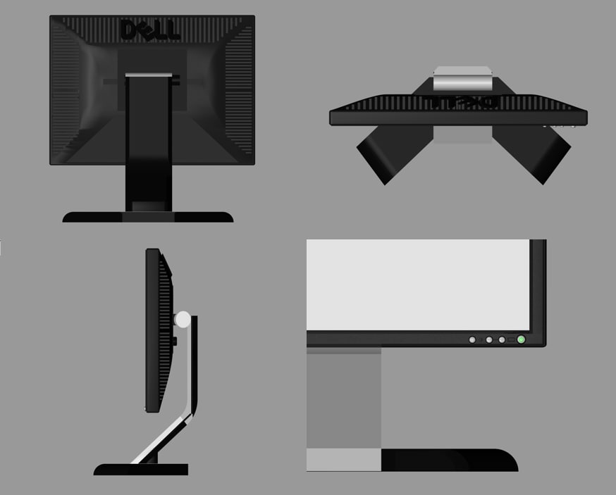 free computer monitor 3d model