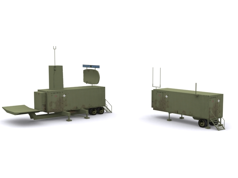 military radar 3d model