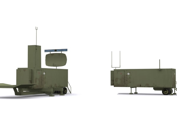 military radar 3d model