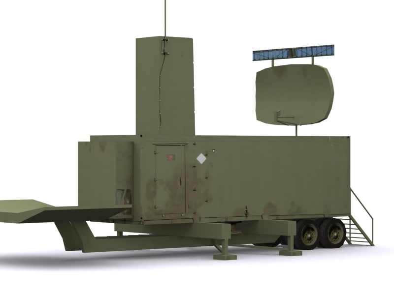 military radar 3d model